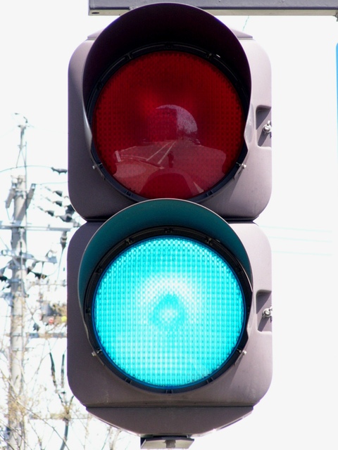 信号機＜石川県＞ 青・赤自転車用